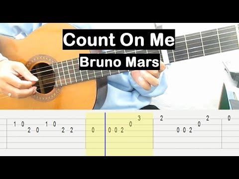 Count On Me Guitar Tutorial (Bruno Mars) Melody Guitar Tab Guitar ...