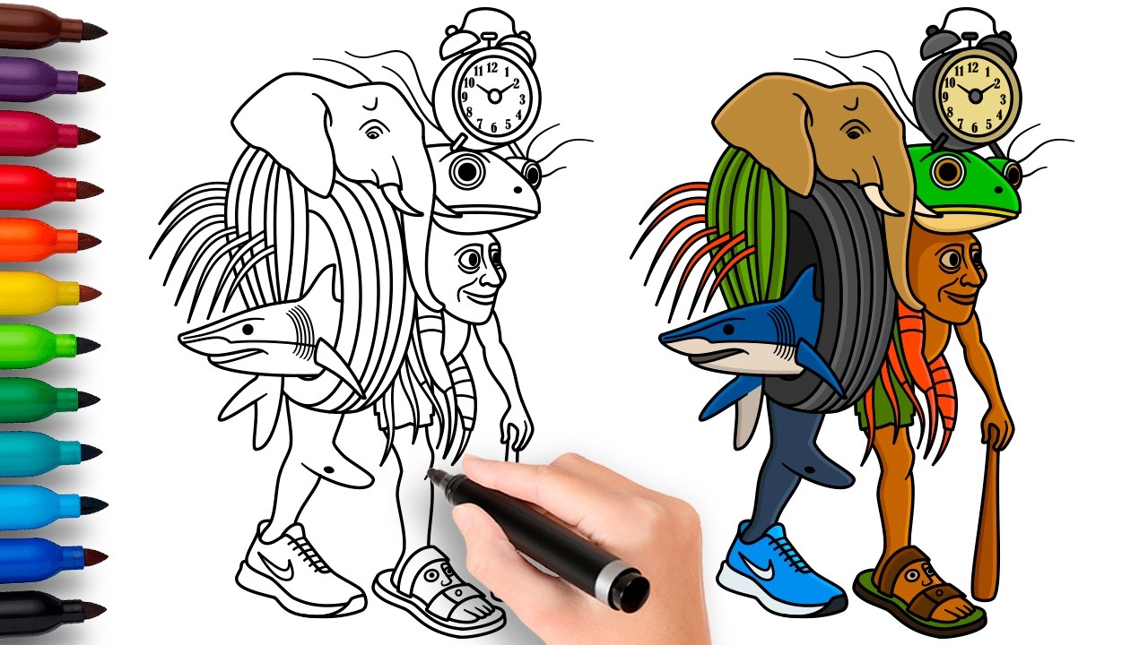 COMO DESENHAR o TRIPA TROPA TRALALA LIRILIRA TUNG TUNG SAHUR BONEKA ...