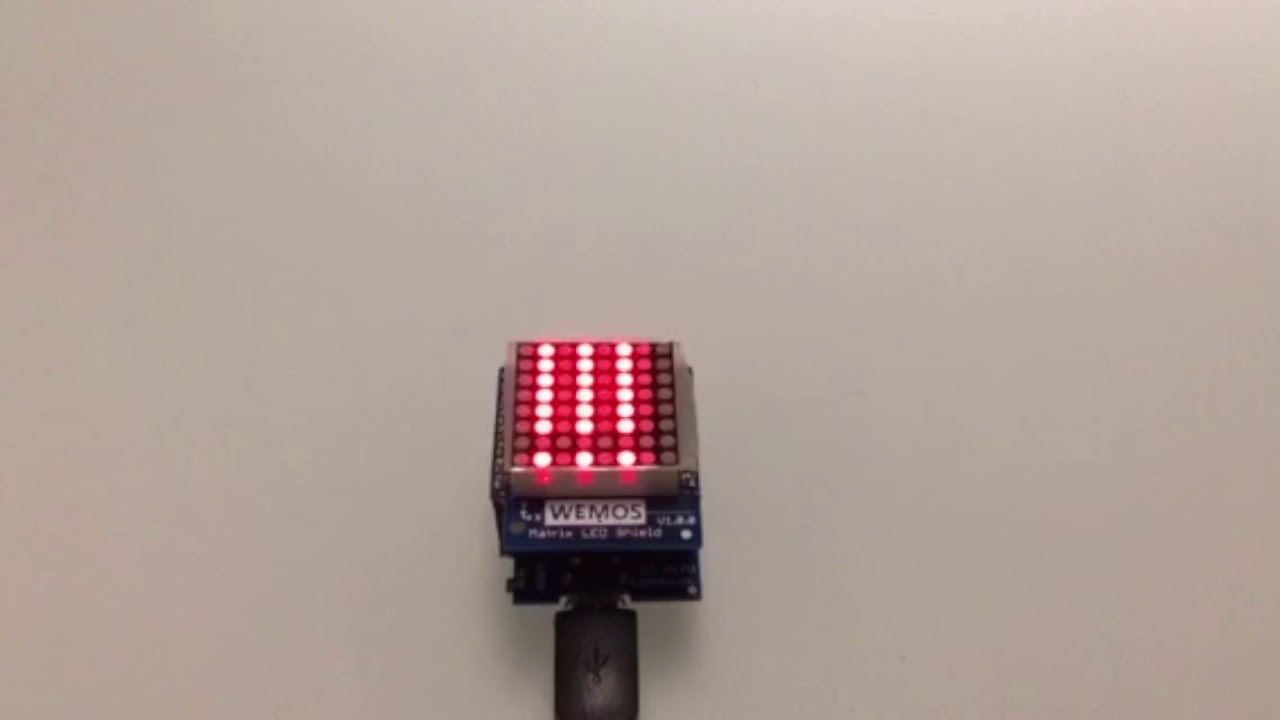 WeMos Matrix 8x8 Character - YouTube