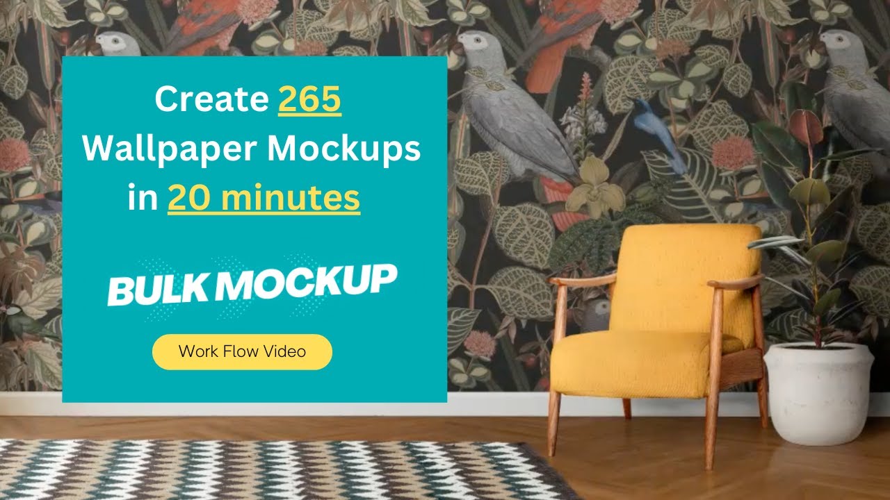 Workflow Video - How to Batch create Wallpaper Mockup using Bulk Mockup ...