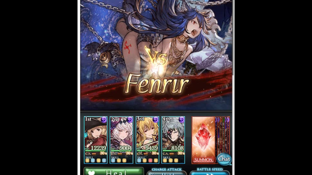Granblue Fantasy - VS Fenrir(Nightmare Level 100) - YouTube