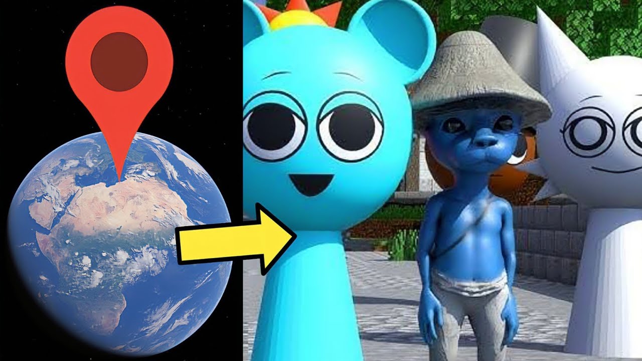 Incredibox Sprunki on A Flying Island on Google Earth ! - YouTube