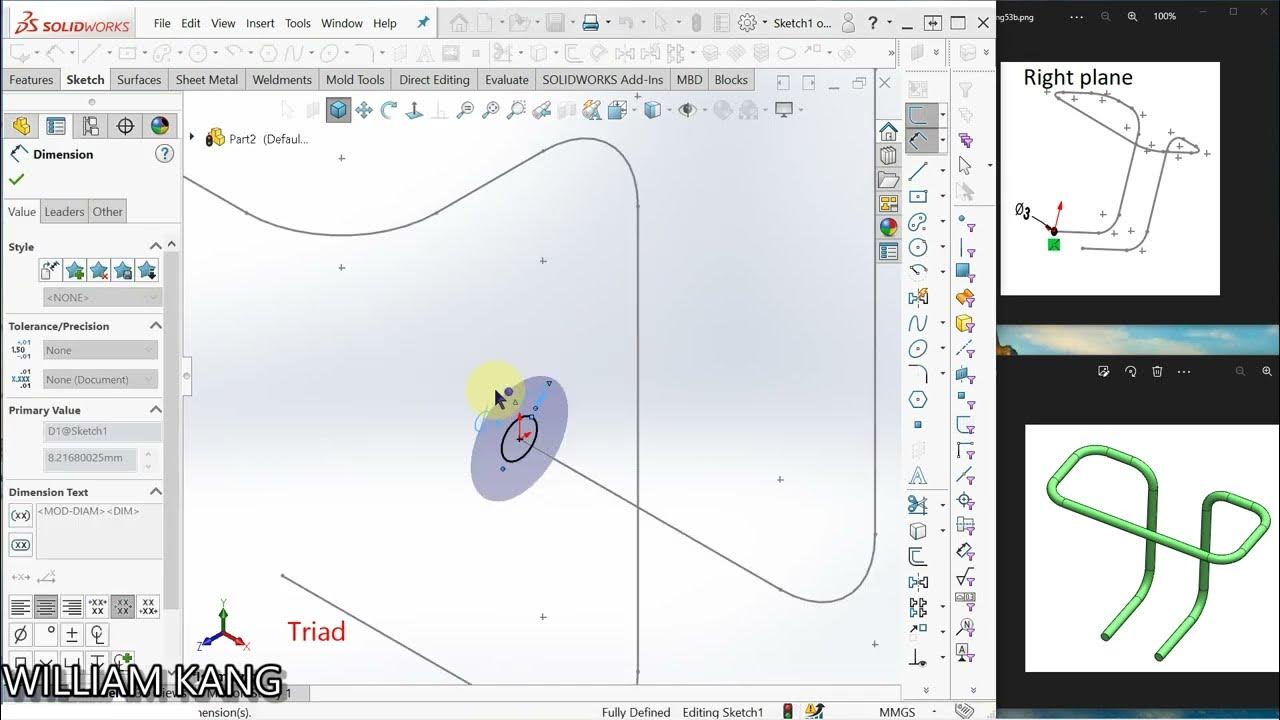 SolidWorks Tutorials 53 How to 3Dsketch - YouTube