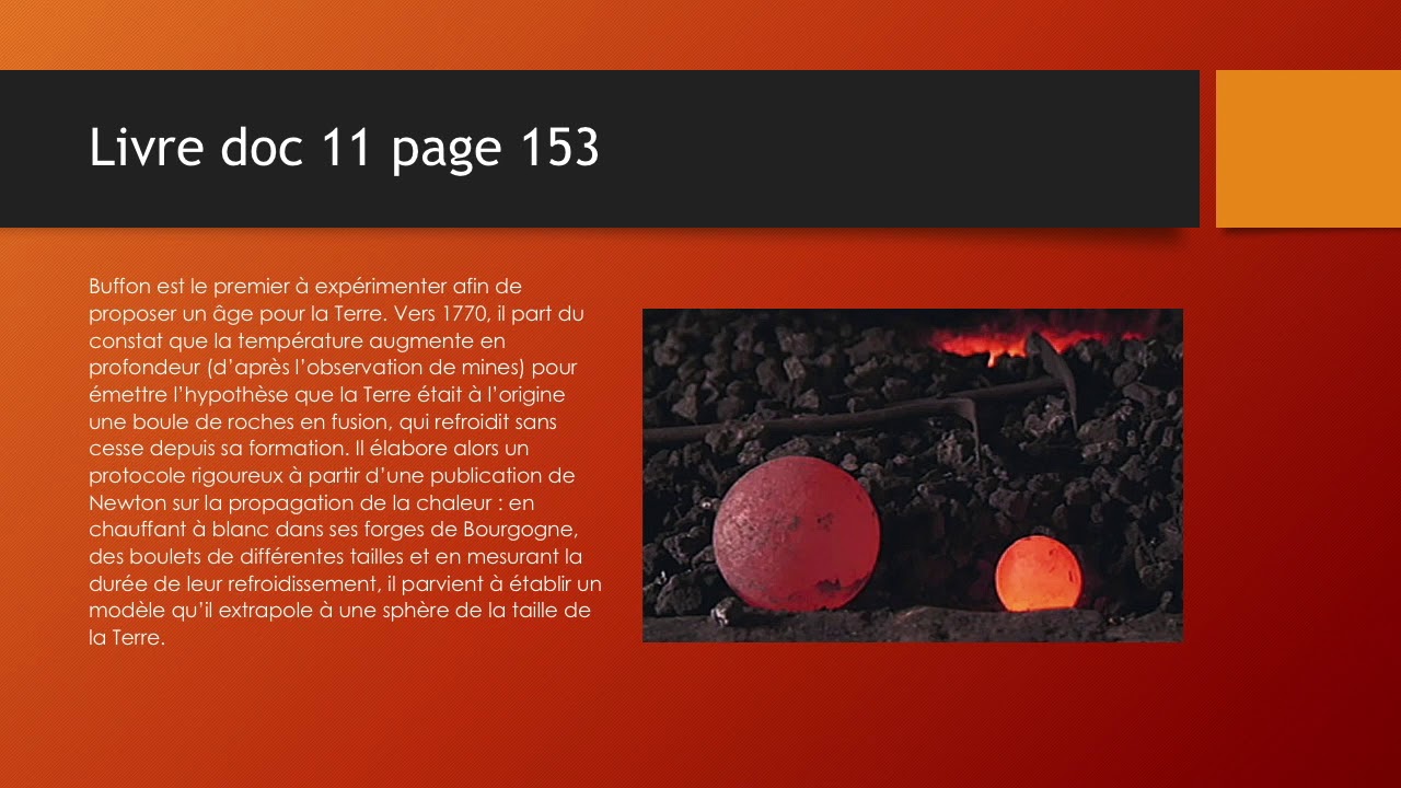 enseignement scientifique histoire de l'âge de la Terre: calculs de ...