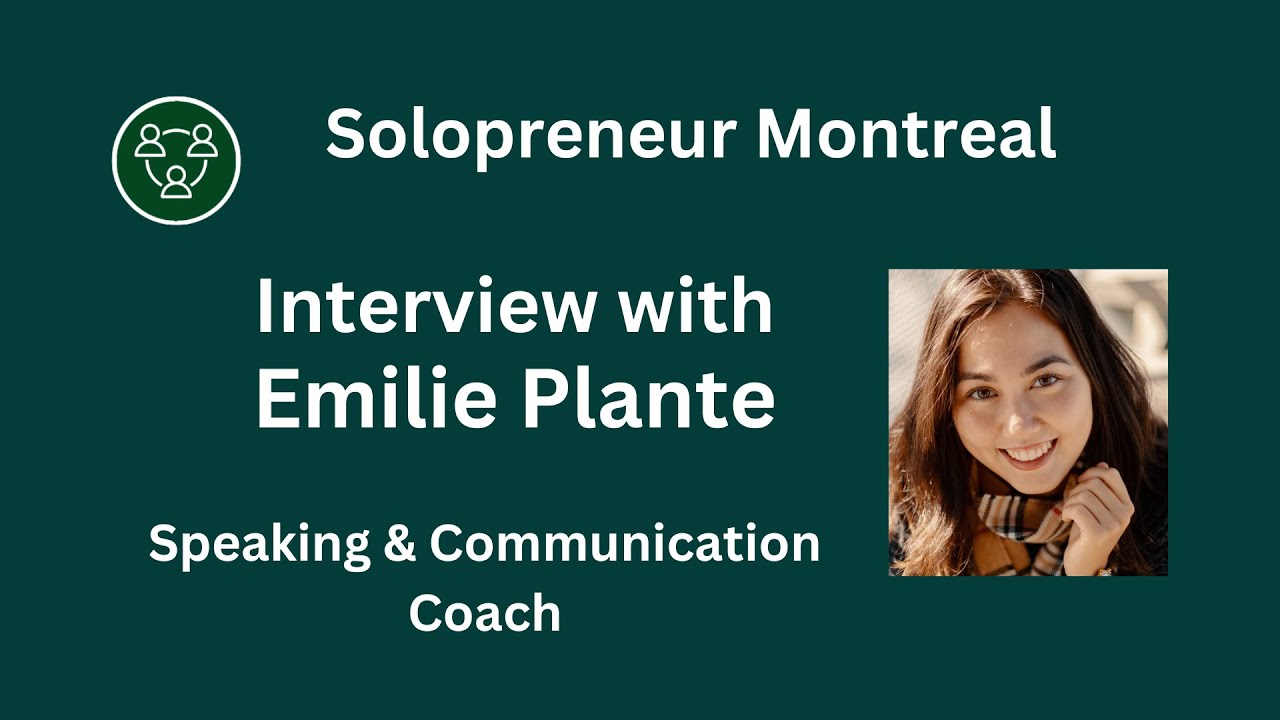 Interview with Emilie Plante, Speaking & Communication Coach - YouTube