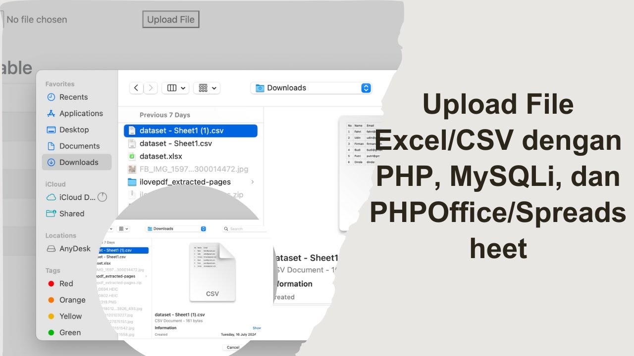 Tutorial Singkat: Demo Upload File Excel/CSV dengan PHP, MySQLi, dan ...