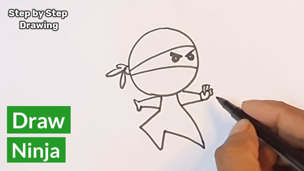 How to draw ninja very easy step by step - YouTube