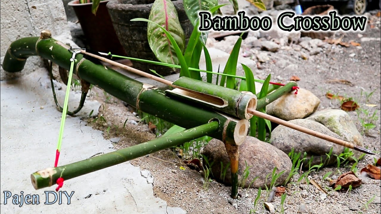Make A Powerful Crossbow From Bamboo | Amazing Crossbow | Bamboo Craft ...
