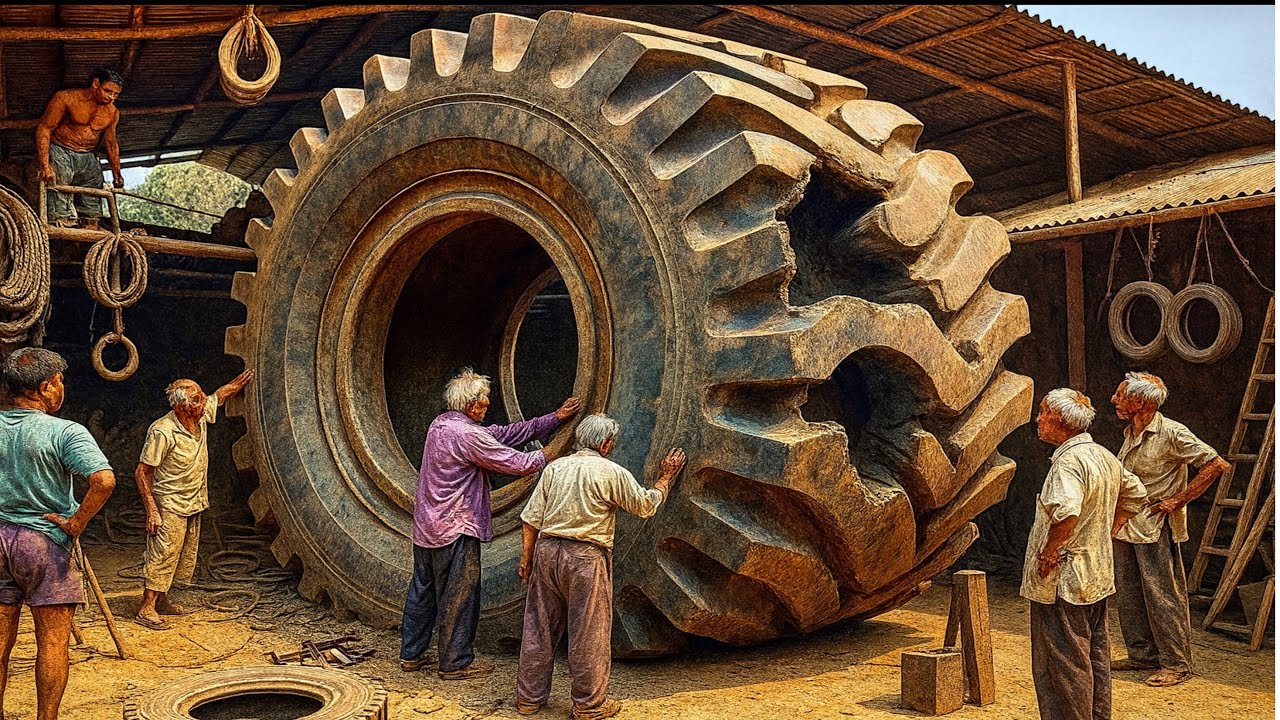 Damaged Tractors Tire Side Wall Cut Repair || How To Fix Cut Of Tire ...