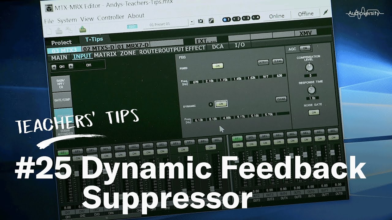 Teachers’ Tips #25 Dynamic Feedback Suppressor (MTX/MRX) - YouTube