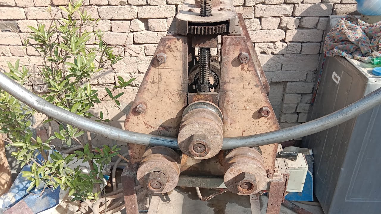 How to making a full roller round pipe bender machine // Diy homemade ...