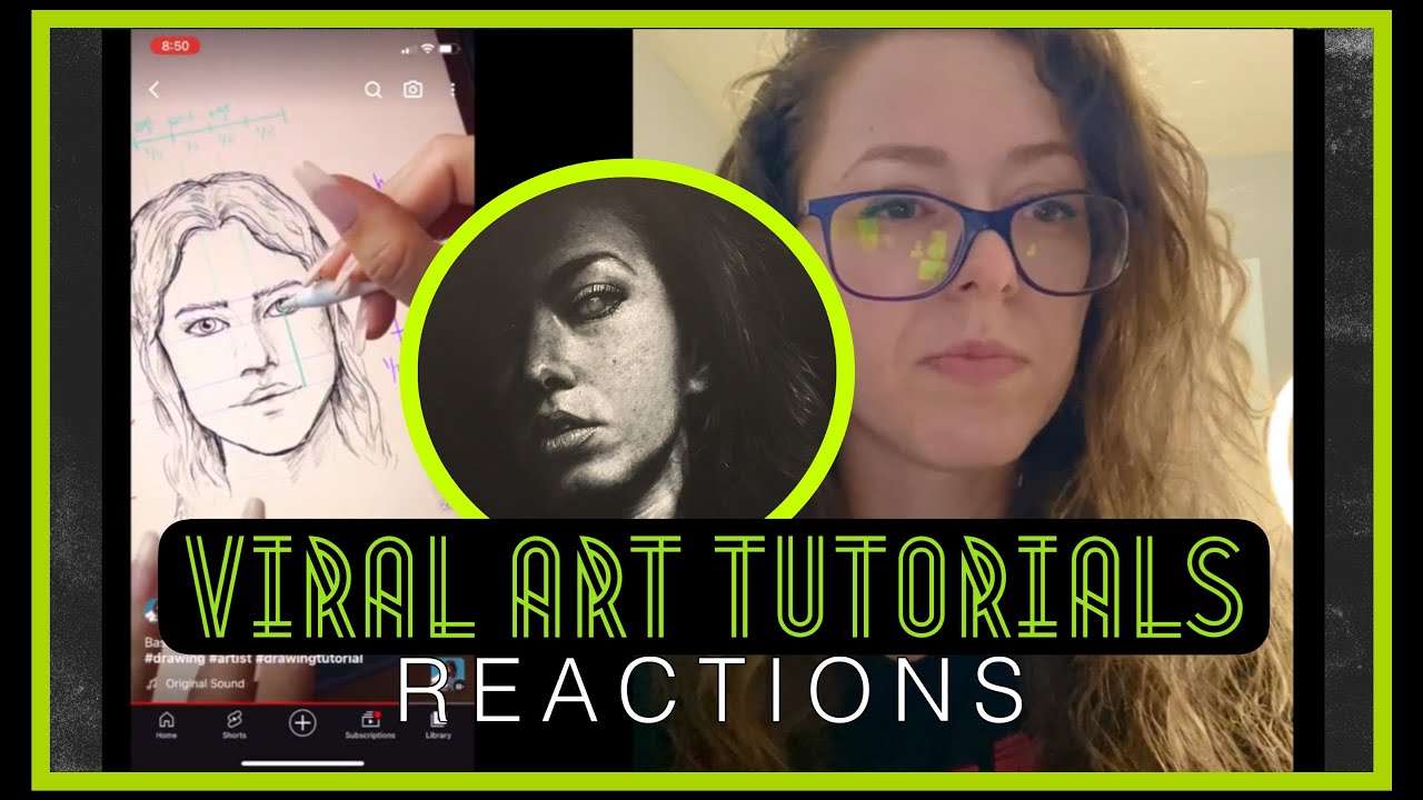 VIRAL ART Tutorials : Reaction | YouTube Shorts Feed Art Tutorial - YouTube