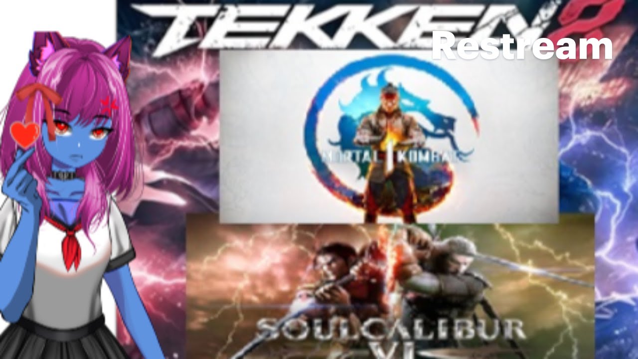 BLUE VTUBER FIGHTING GAMES!! | "High lvl?" Tekken 8 and MK1, SC6? - YouTube