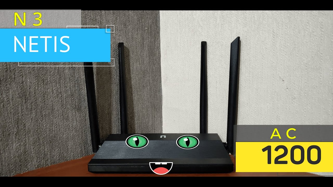 Розпаковка та огляд WI-FI роутер NETIS N3 , AC1200 - YouTube