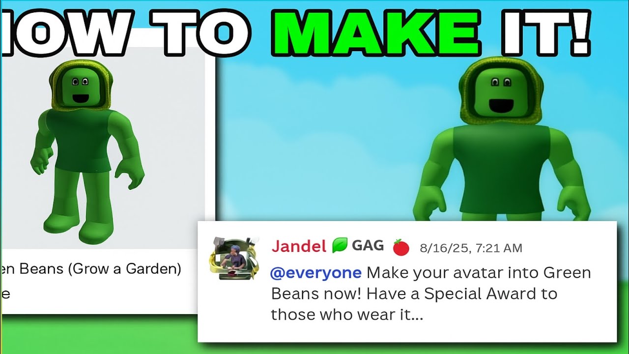 DO THIS BEFORE THE ADMIN WAR! 🌱 How To Make Green Beans Avatar in Grow ...