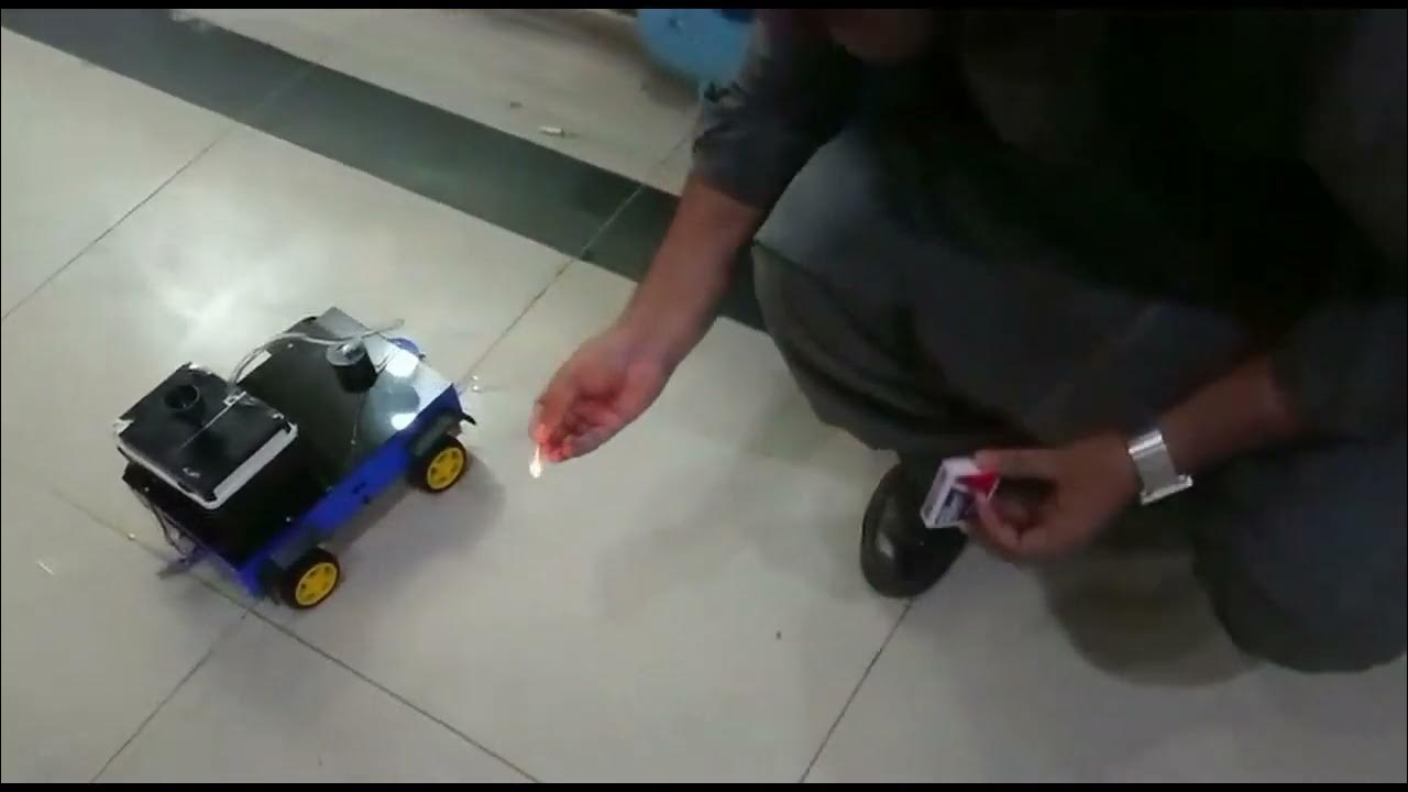 FYP Project Fire Fighter Robot with Obstacle Detection Advance Working - YouTube