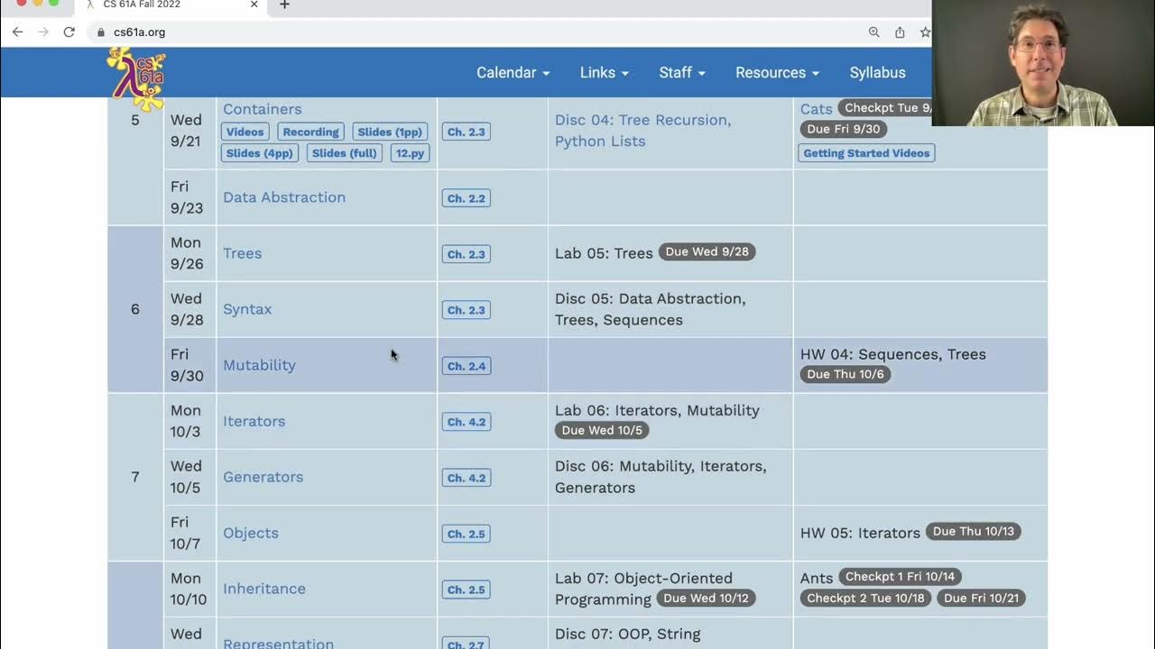 CS 61A Fall 2022 Lecture 13 Announcements - YouTube