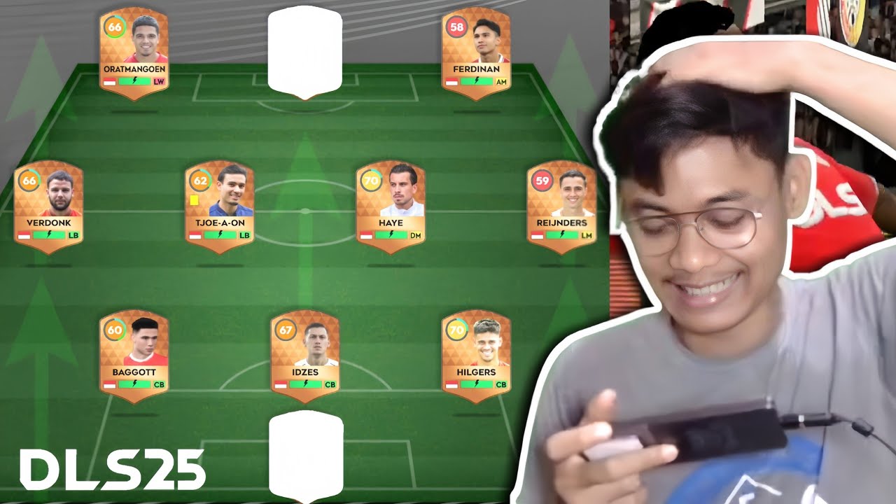 AKU MENGGUNAKAN SQUAD TIMNAS INDONESIA DI DLS 25 - YouTube