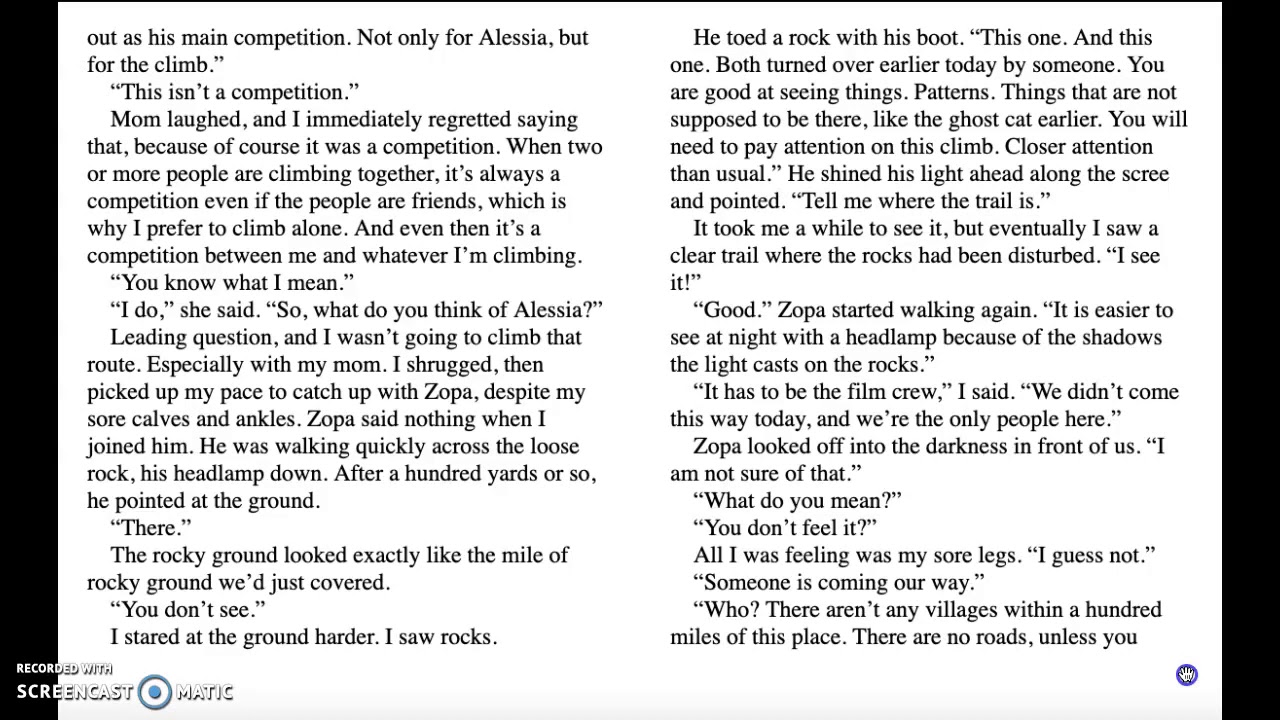 The Edge by Roland Smith, Chapter 9 pt 2 (Search and Rescue) - YouTube