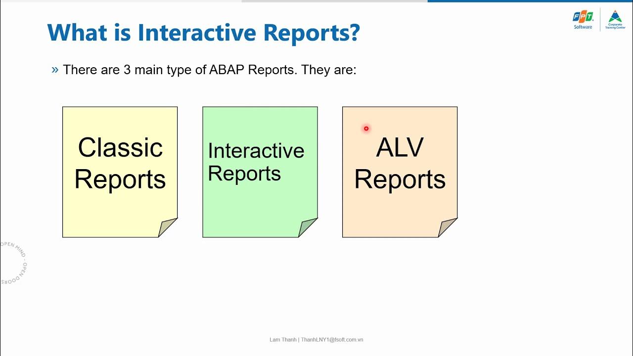 ABAP Course 09 - Interactive Report Part 1 - Events of Interactive Report - YouTube