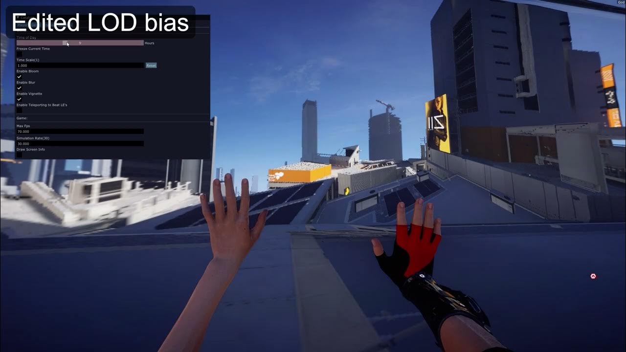 LOD bias comparisons — Mirror's Edge Catalyst - YouTube