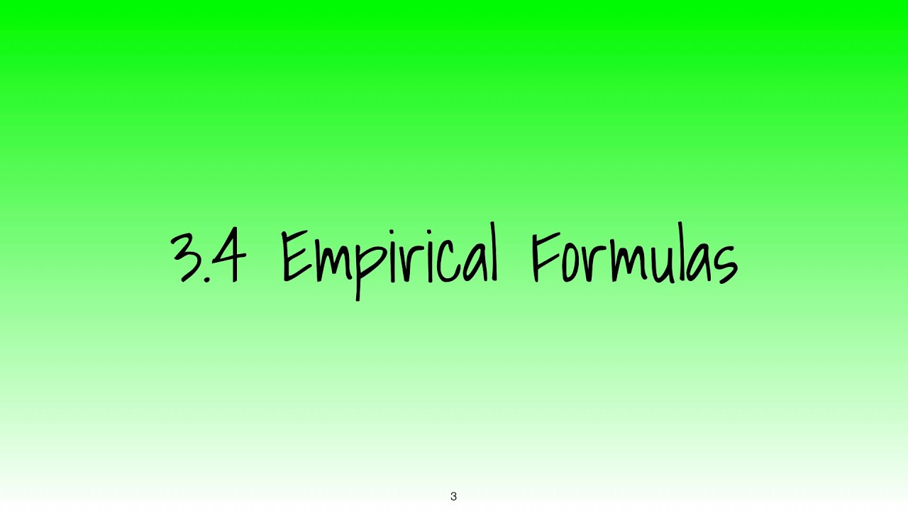 3 4 Empirical Formula YouTube 3 4 Empirical Formula YouTube