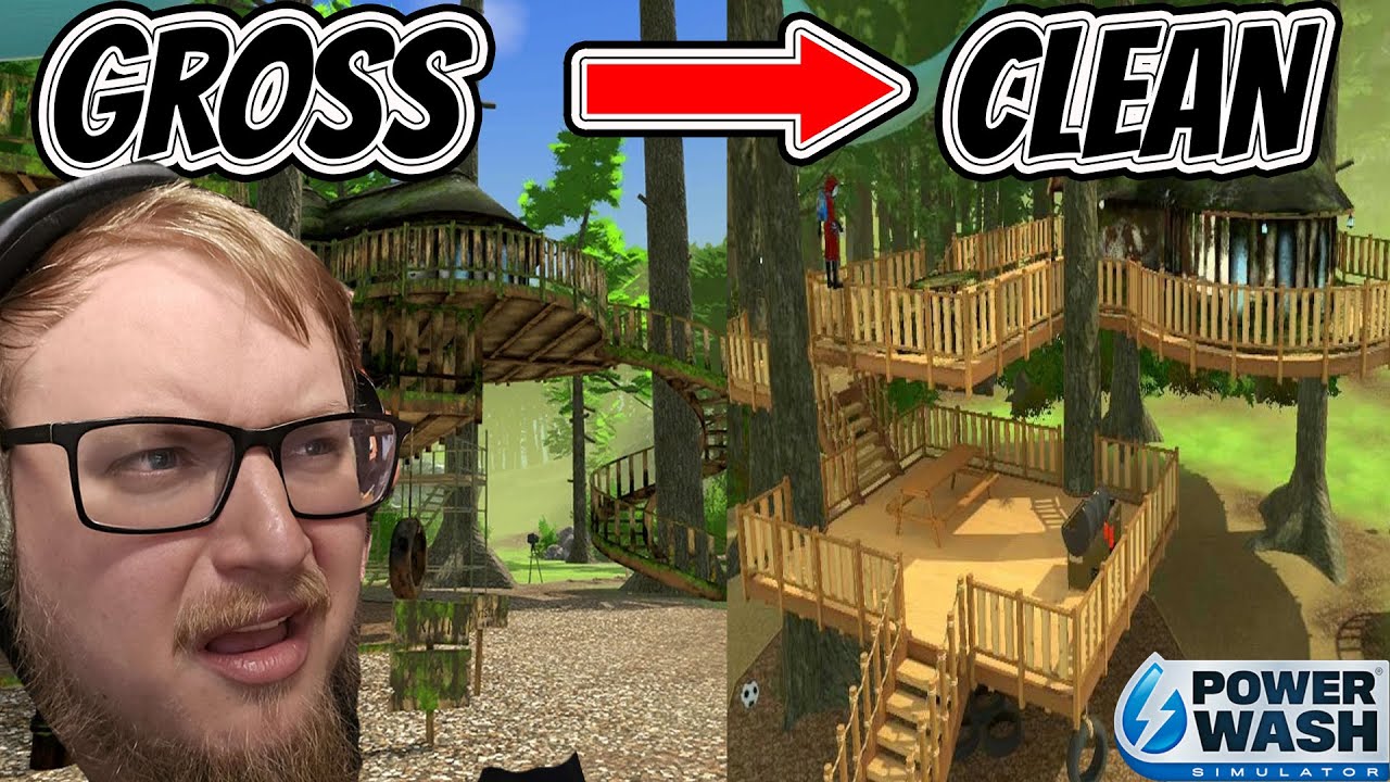 OVER/UNDER ON NUGGETS: How Long to Clean This TREEHOUSE?! | PowerWash ...