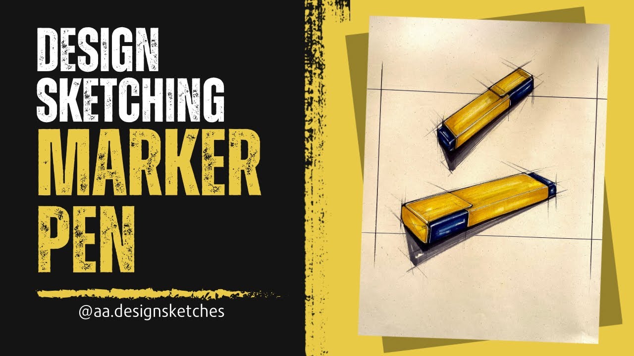 Marker Pen Design Sketches & Hand Rendering #designsketch # ...