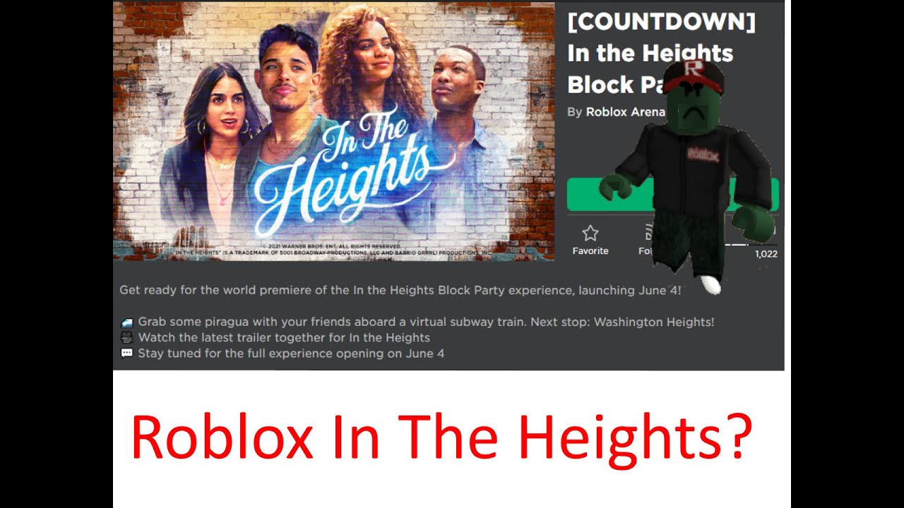 Roblox "In The Heights" Event... - YouTube