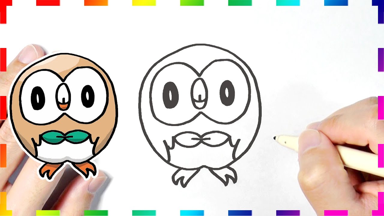 Rowlet | How to draw Pokemon - YouTube