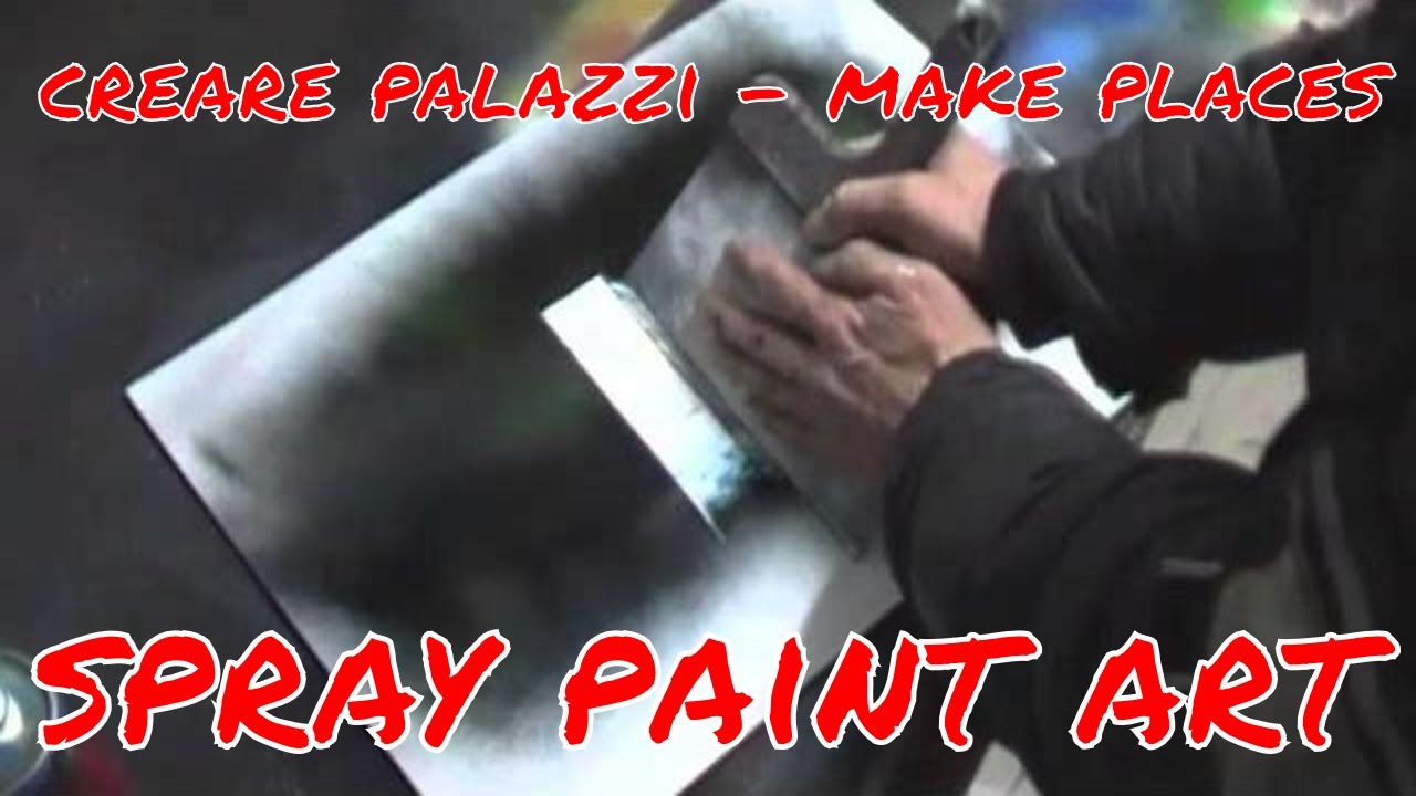 Spray paint art tutorial base: i palazzi - YouTube