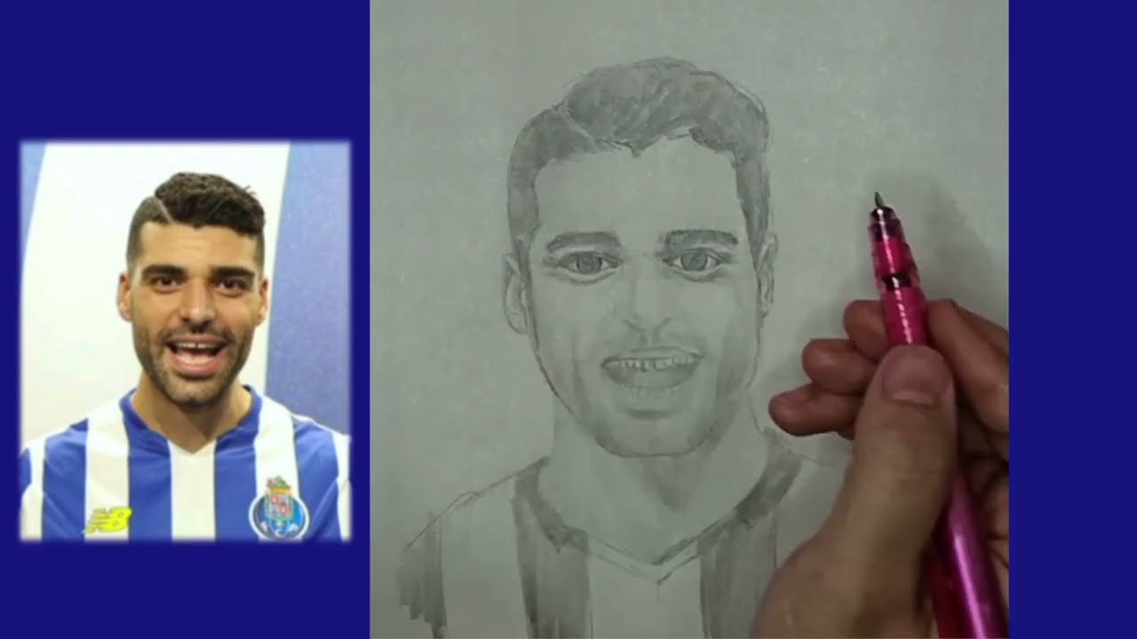 Mehdi Taremi's face drawing: drawing by Iranian football player of the ...