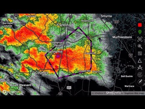 TORNADO EMERGENCY for Spring Hill, TN (EAS) - May 8, 2024 - YouTube