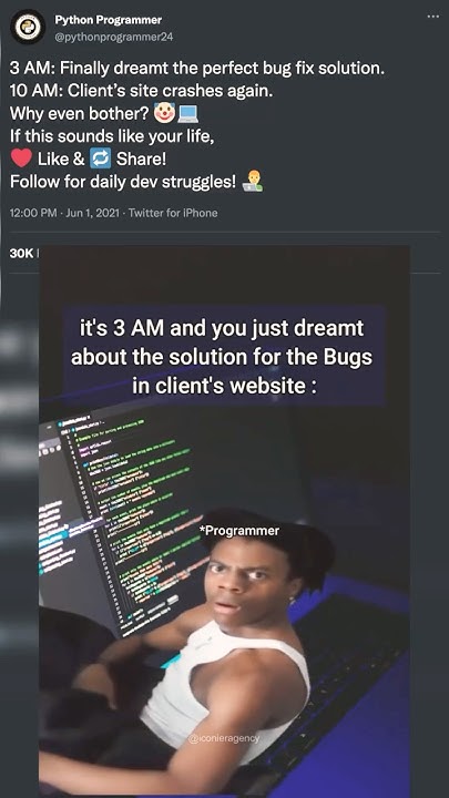 3AM Bug Fix Epiphany... Crashes by 10AM 💀 | Dev Life Struggles | Programming Meme Debugging ...