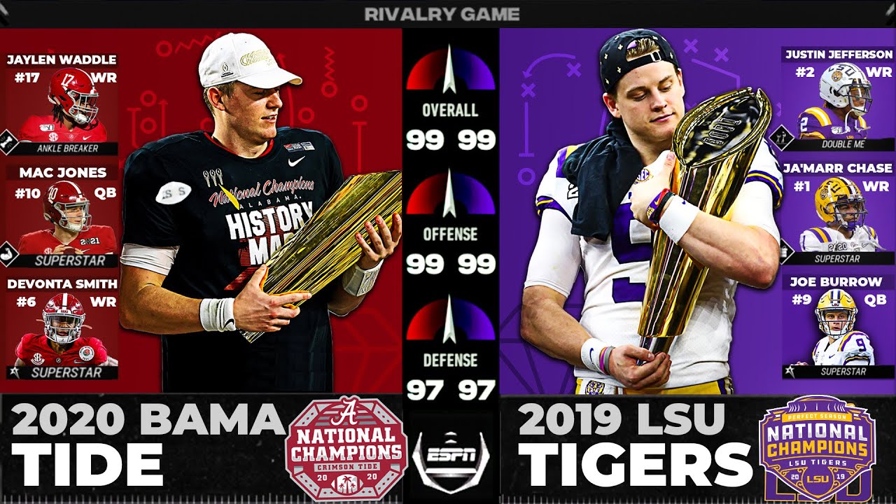 2020 Alabama vs 2019 LSU But In NCAA 23! - YouTube
