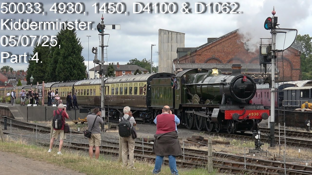 50033, 4930, 1450 ,D4100 & D1062. Kidderminster, 05/07/25 part 4. - YouTube