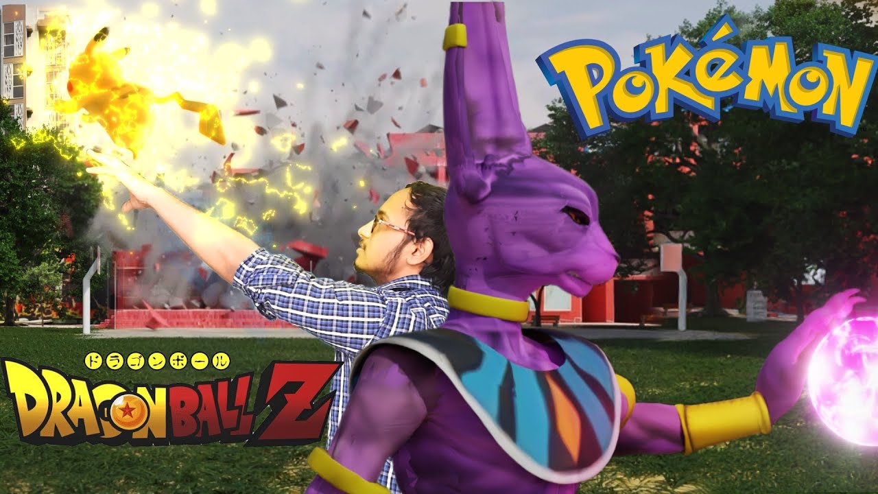 Pikachu vs Lord Beerus (Pokemon vs Dragon ball z) | Real life Anime ...