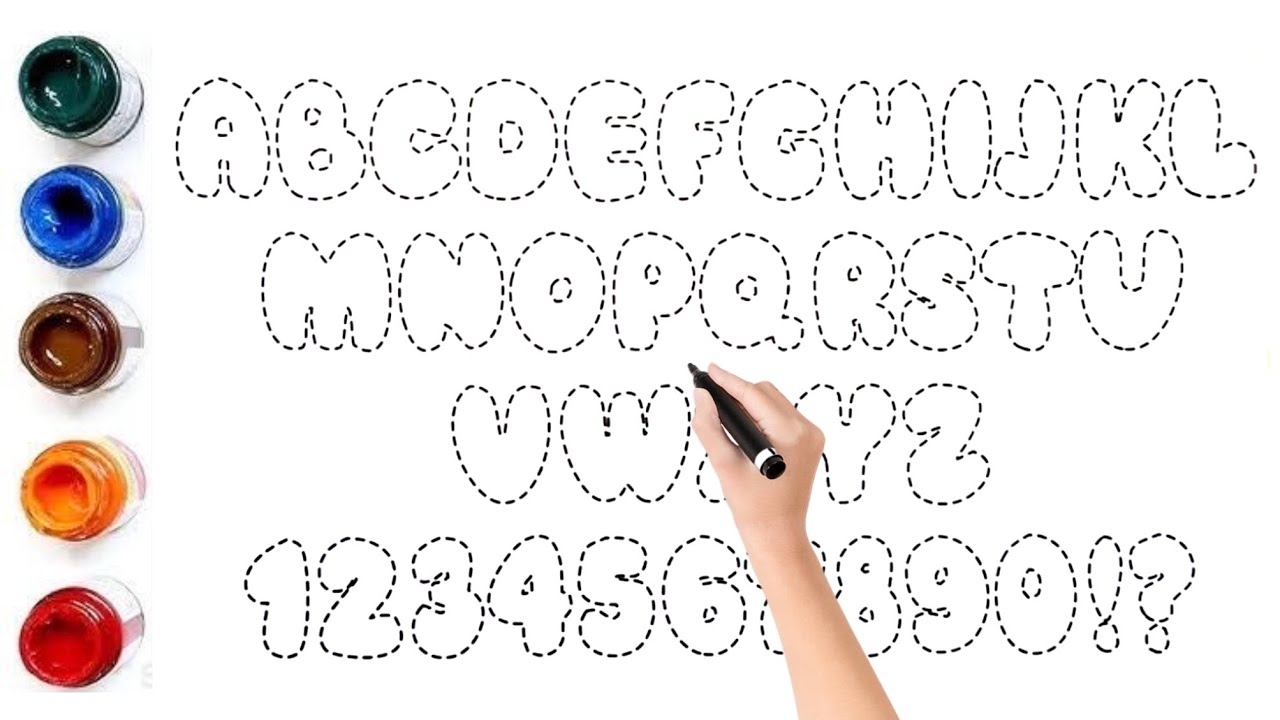 Let's Learn To Draw and Paint Alphabet Capital Letters A to Z & Number ...