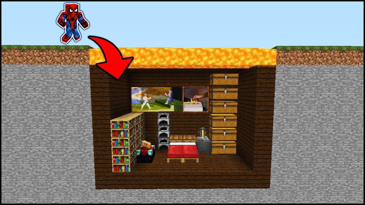 HƯỚNG DẪN XÂY HẦM BÍ MẬT BÊN DƯỚI LAVA TRONG MINECRAFT (HIDDEN BASE ...
