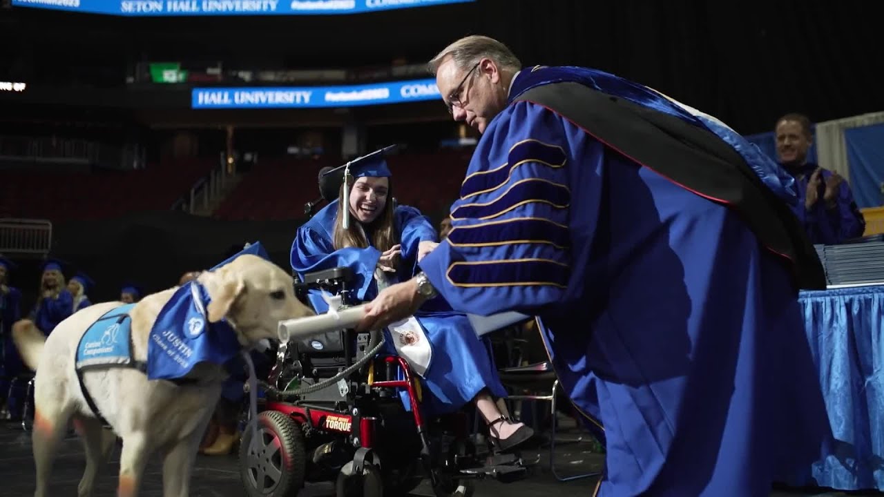 Service Dog Gets Diploma After Attending Classes With Owner - YouTube