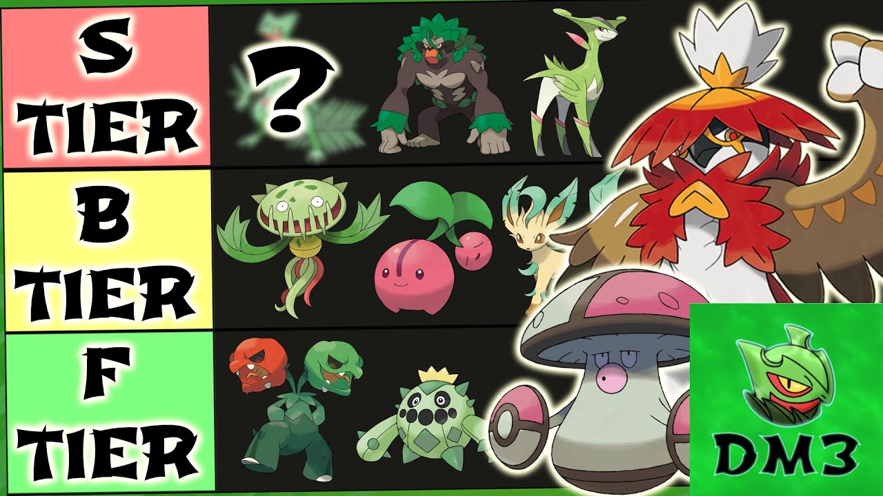 Ranking EVERY GRASS TYPE Pokémon (Tier list) - YouTube