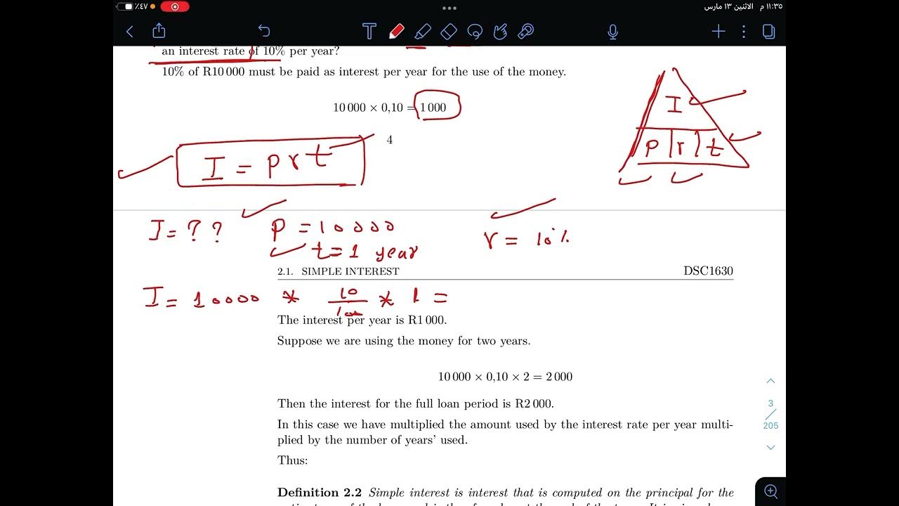 Chapter 2 simple interest - YouTube