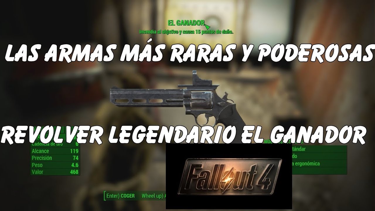 Fallout 4 - Las armas más poderosas Revolver Legendario El Ganador ...