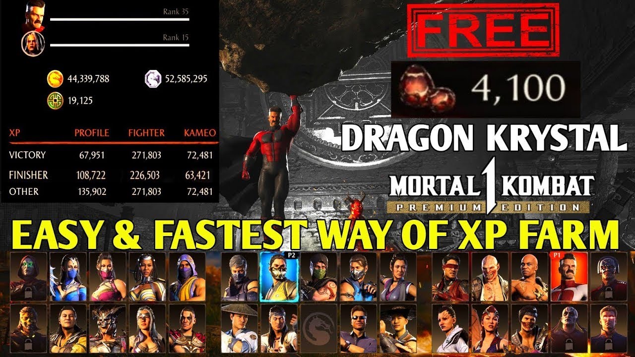 Free Dragon Krystals Mortal Kombat 1 XP Farm | MK1 Omni Man | MK1 XP ...