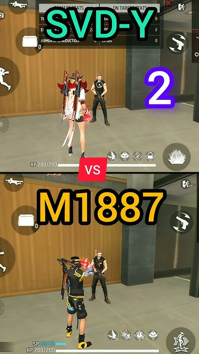 SVD - Y VS M 1887 GUN 💀🤯🥵CHALLENGE #trending #yt #gaming #freefire #short #gun #gamer #shorts ...