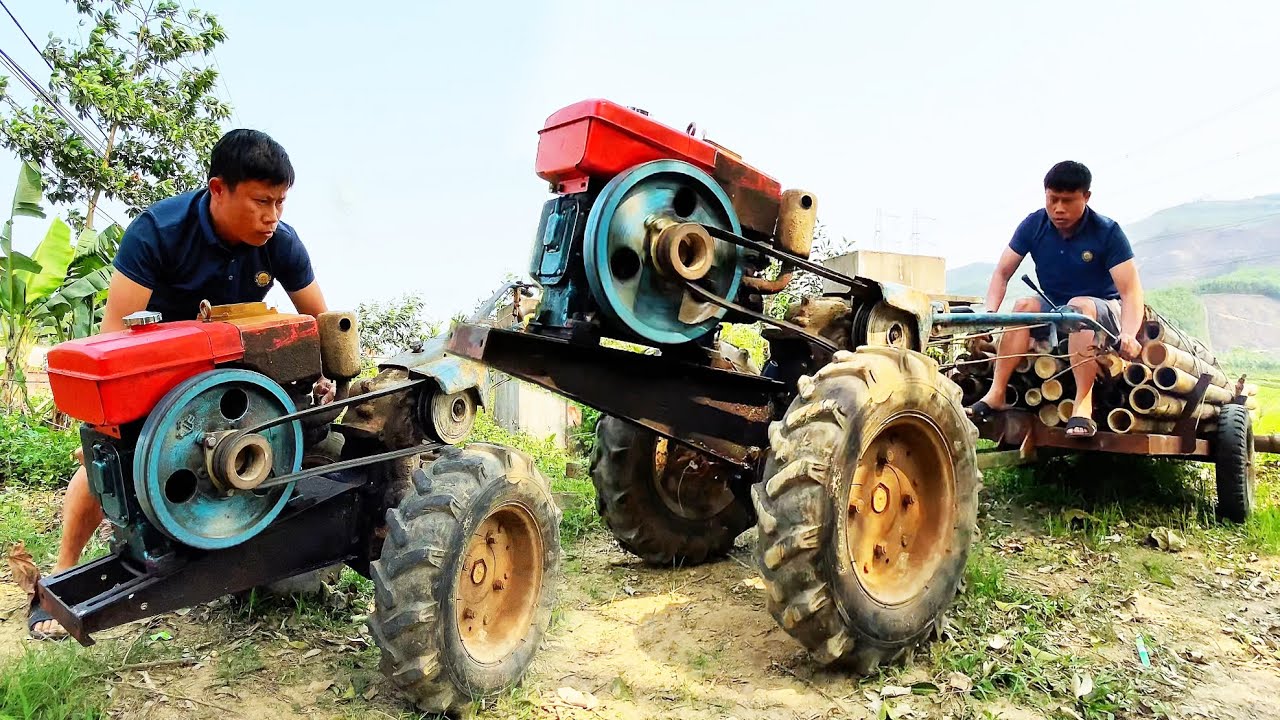 Branch Cutting Machine for Transporting Bamboo - YouTube
