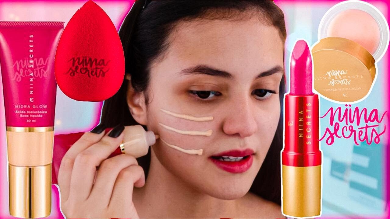 COMPREI E TESTEI TODAS AS MAKES DA NIINA SECRETS |TESTANDO LANÇAMENTOS ...