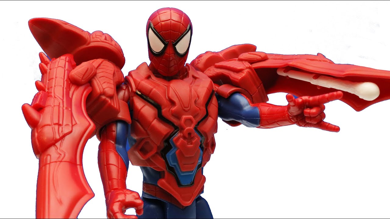 Marvel Mech Strike Monster Hunters Spider-Man Titan Heroes Series - YouTube