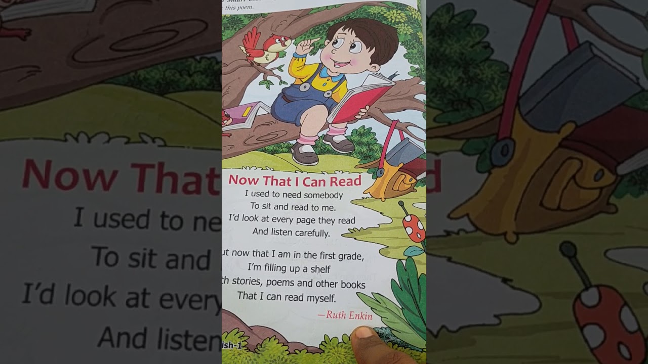 Grade 1 - English - Poem " Now That I Can Read" - YouTube