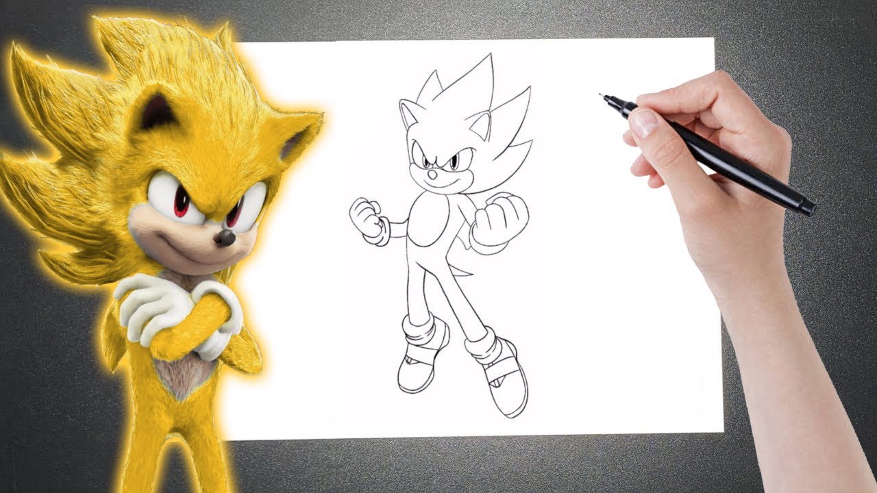 CÓMO DIBUJAR A SUPER SONIC - YouTube